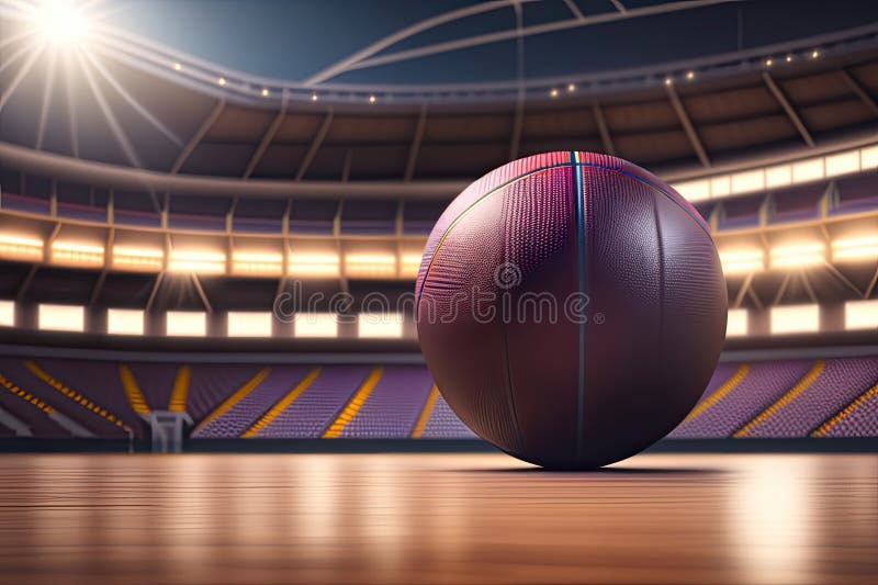 Basketball Ball and Sport Background Playground Stock Illustration ...