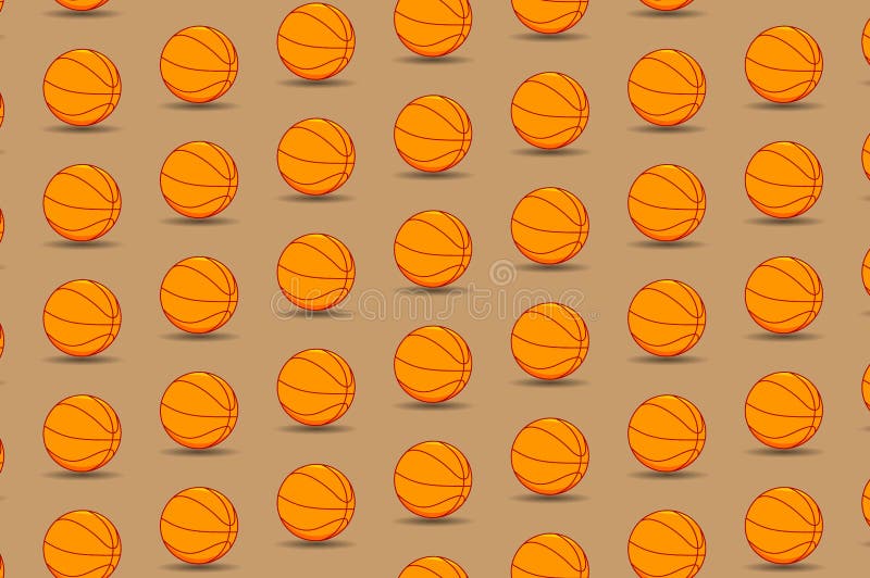 Basketball Ball - Vector Pattern Stock Vector - Illustration of retro ...