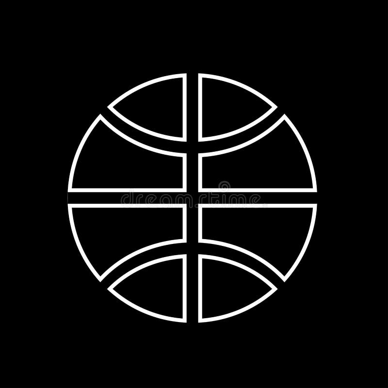 Basketball Ball White Color Icon . Stock Vector - Illustration of ...