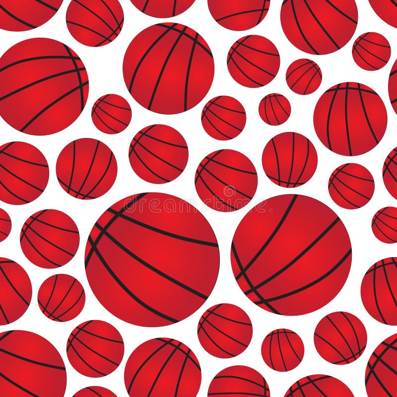 Basketball Balls Seamless Color Sport Pattern Stock Vector ...