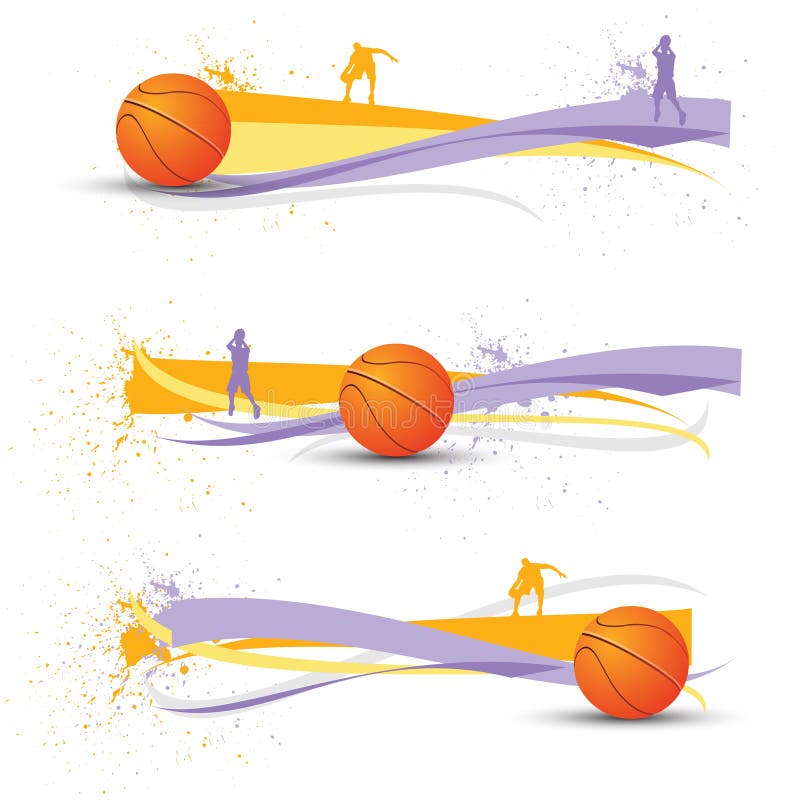 Basketball banners stock vector. Illustration of player - 23870495