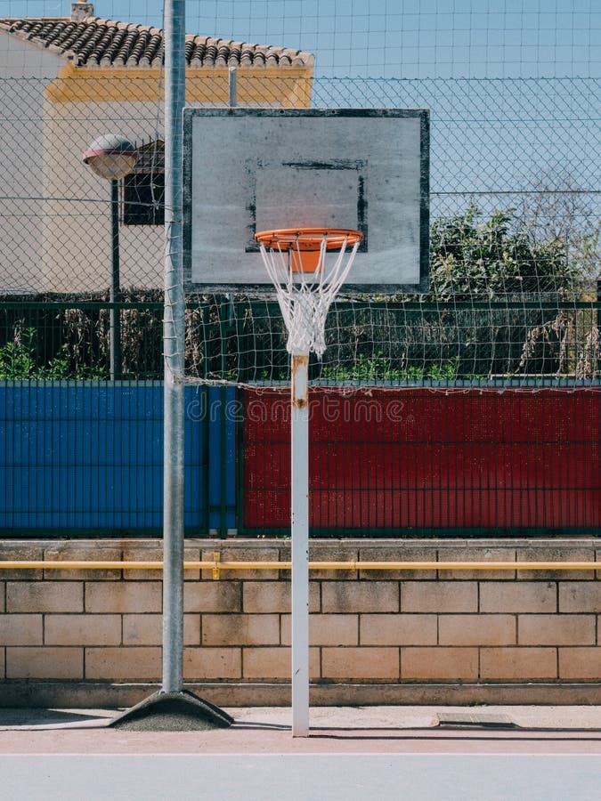 Netball basket and ball stock photo. Image of hobby, fall - 987888