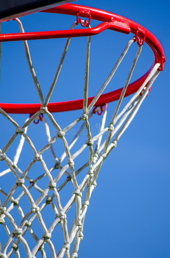 Basketball Basket Close-up View Stock Photo - Image of copy, clear ...