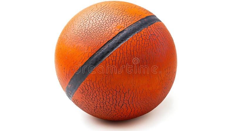 A Basketball with a Black Stripe on it Stock Image - Image of leather ...