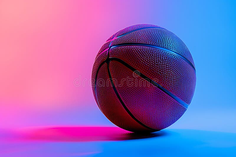 Basketball with Blue Light Background Stock Illustration - Illustration ...