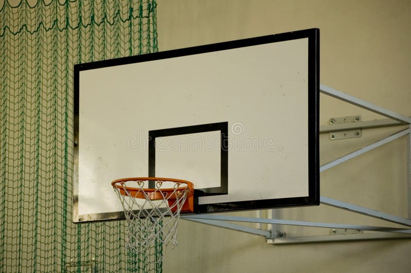 Basketball Board with a Basket Inside School Stock Image - Image of ...