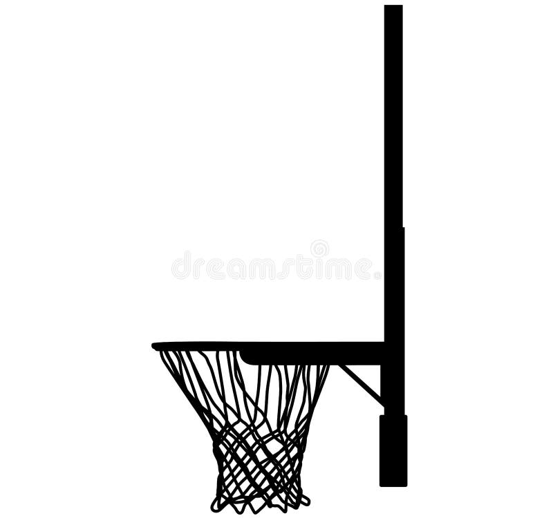 Basketball Hoop Net Isolated Realistic Silhouette Illustration Stock ...