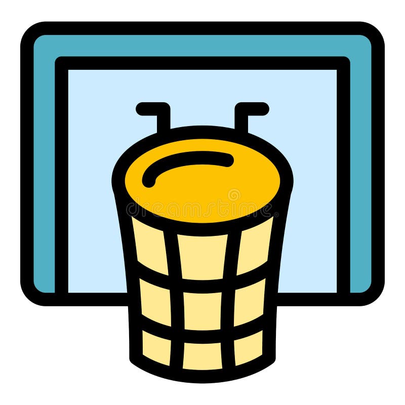 Basketball Board Icon Color Outline Vector Stock Vector - Illustration ...