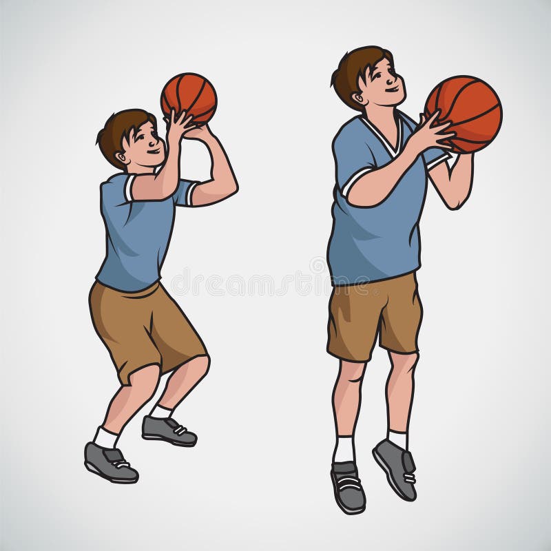 Basketball boy poses stock vector. Illustration of practice - 97637485