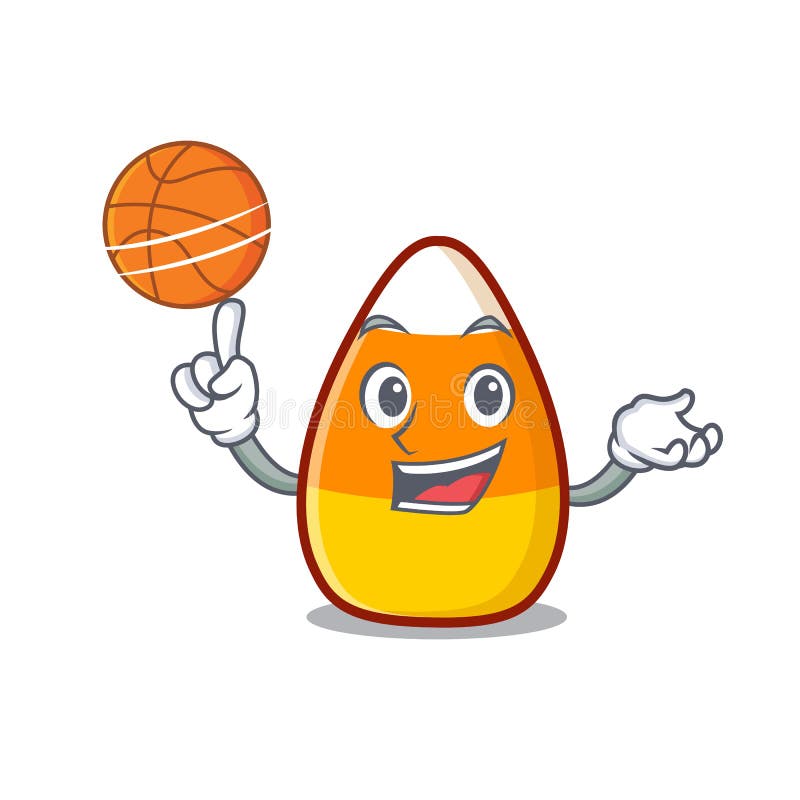 With Basketball Candy Corn Isolated with the Cartoon Stock Vector ...