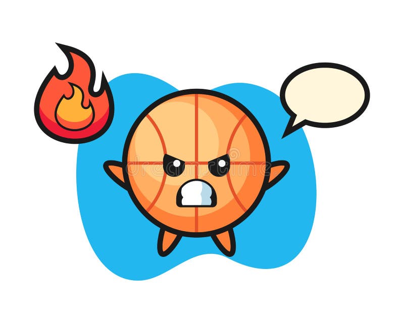 Basketball Angry Emoji. Ball Grumpy Emotion Isolated Stock Vector ...