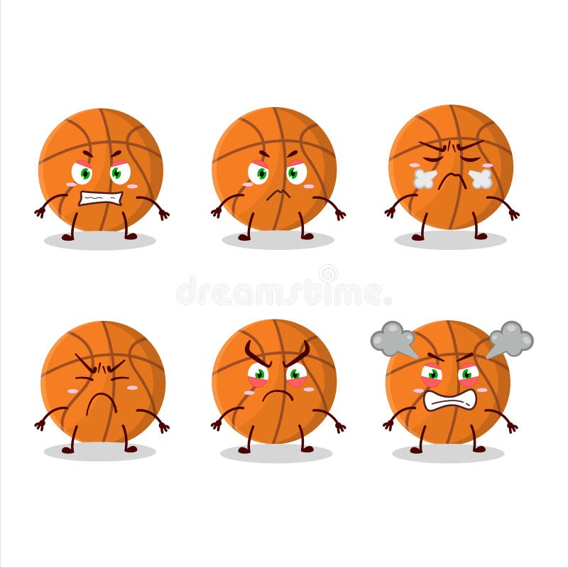 Angry Basketball Trophy Character Shaped on Cartoon Stock Vector ...