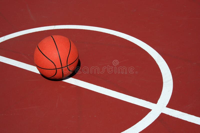 Basketball at center court stock photo. Image of sport - 3296544