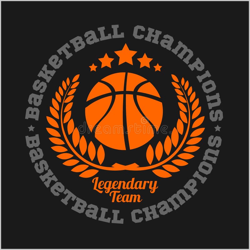 Basketball Championship Logo Set and Design Elements Stock Illustration ...