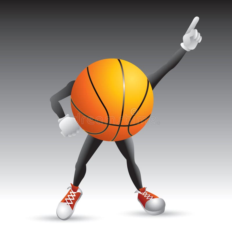 Basketball Character Striking a Pose Stock Vector - Illustration of ...