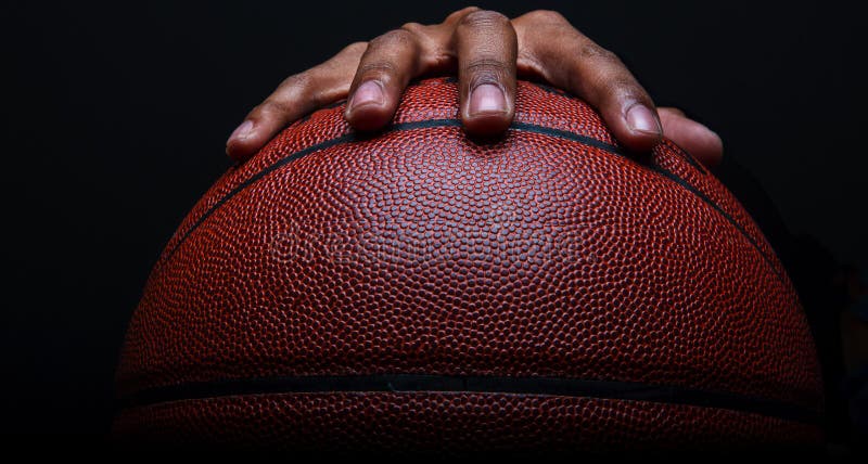 Basketball Closeup and Hand Dribbling Stock Image - Image of copy ...