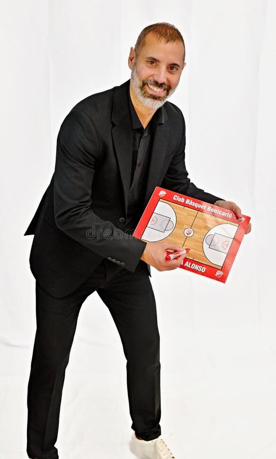 Basketball Coach Explaining Strategy on Whiteboard Editorial ...