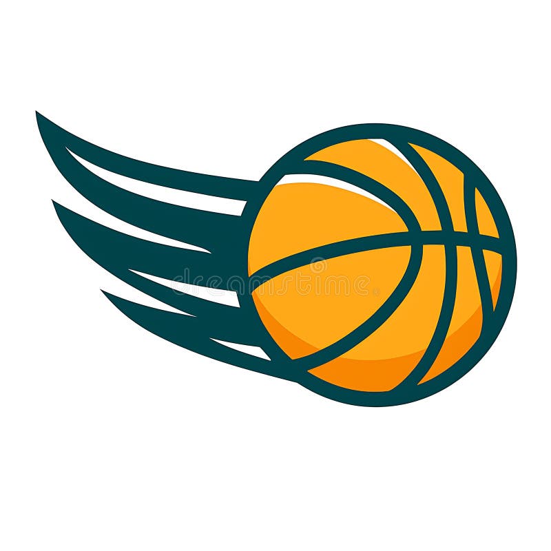 Basketball Comet Logo Design with Speed Effect Stock Illustration ...