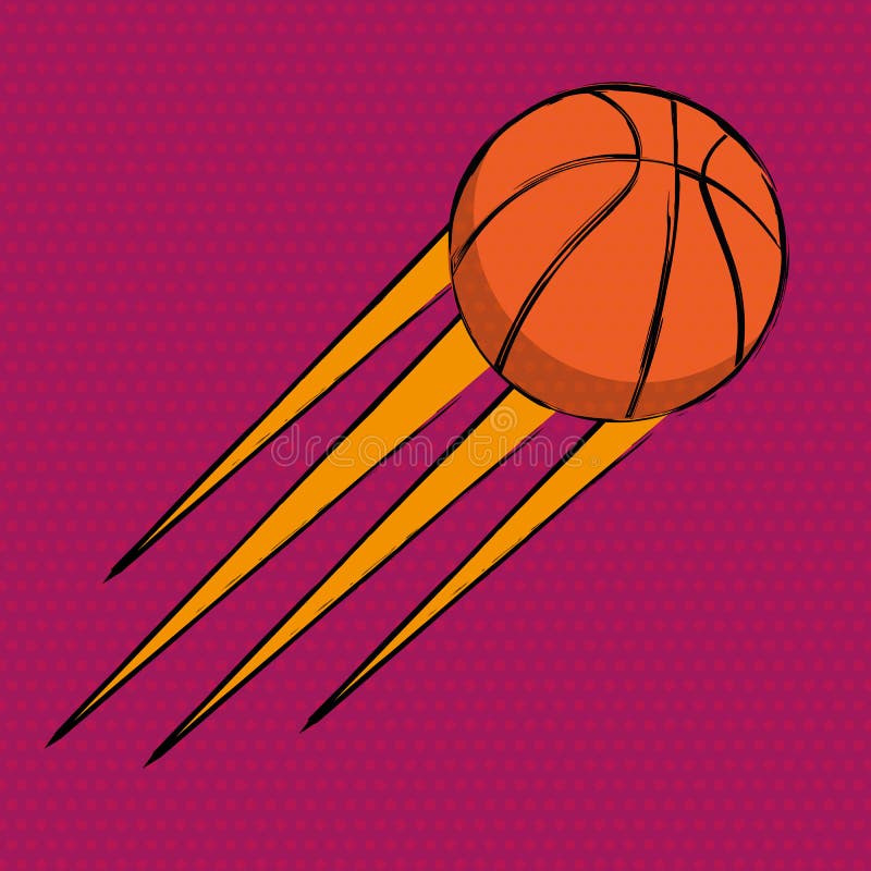 Basketball comics poster stock vector. Illustration of line - 130722259