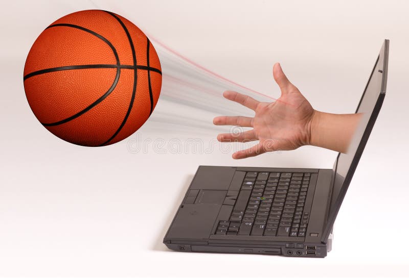 Basketball and Computer stock photo. Image of skin, hand - 22661982