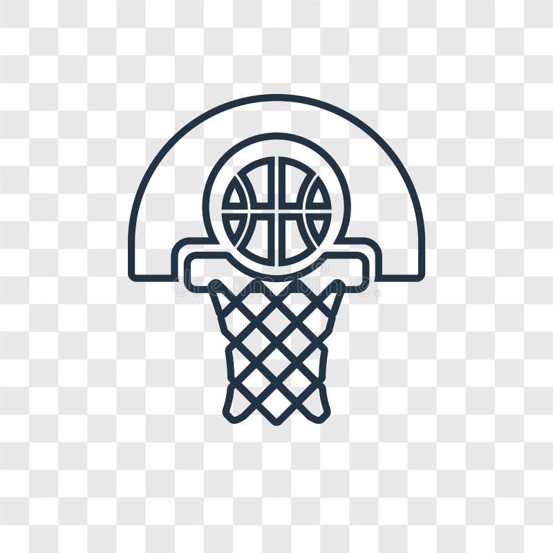 Basketball Player Concept Vector Linear Icon Isolated on Transparent ...