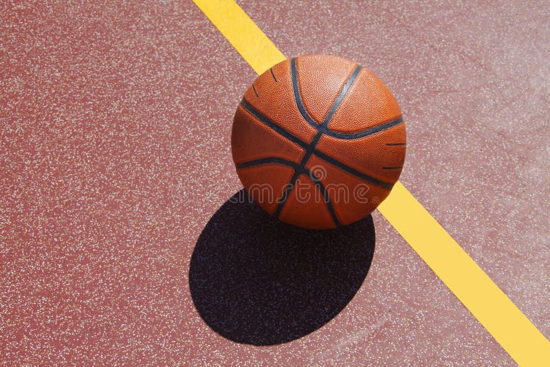 Basketball on court stock image. Image of basket, ball - 21161695