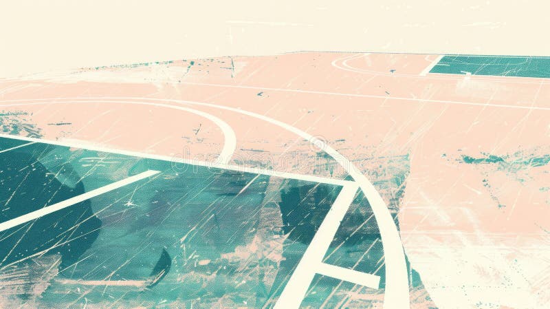 Basketball Court with a Blue and White Color Scheme. AIG51A Stock Image ... Basketball Court with a Blue and White Color Scheme. AIG51A Stock Image ...