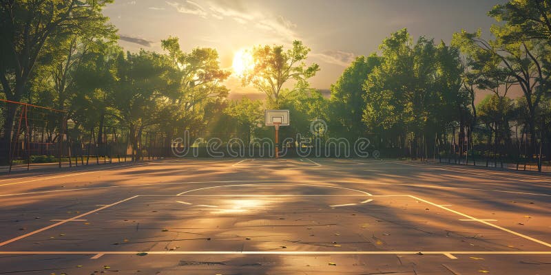 Basketball Court Field Background Stock Illustration - Illustration of ...