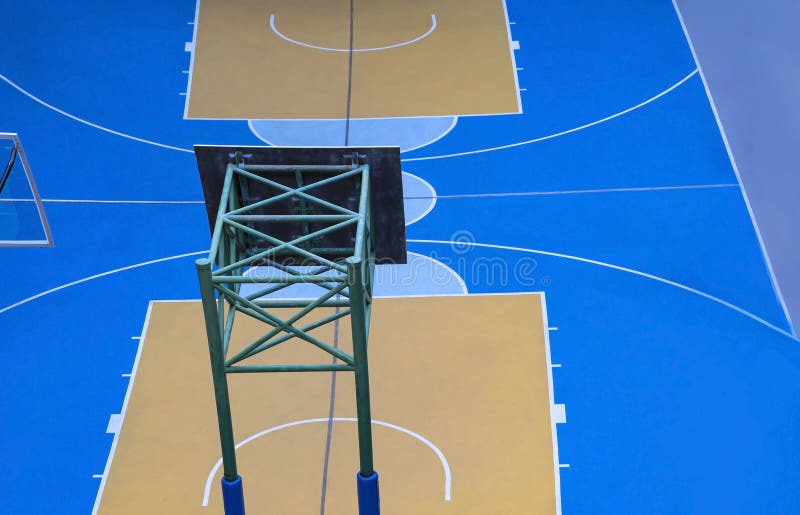 Basketball Court Floor with Line and Player on the Basketball Field ...