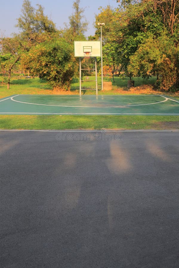 Basketball Court that Has only One Basketball Stock Photo - Image of ...