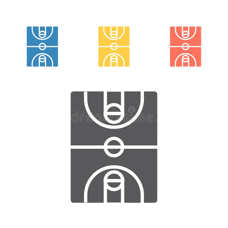 Basketball Court Icon. Vector Signs for Web Graphics. Stock Vector ...