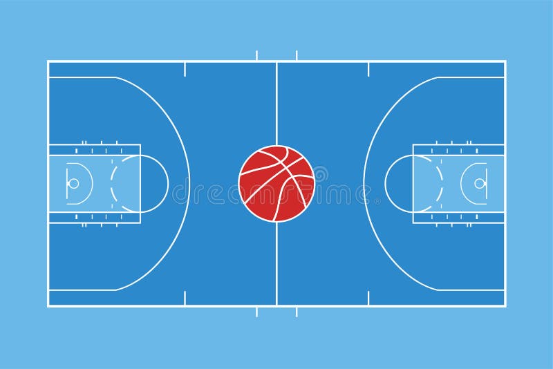 Basketball Court Illustration Stock Vector - Illustration of graphic ...
