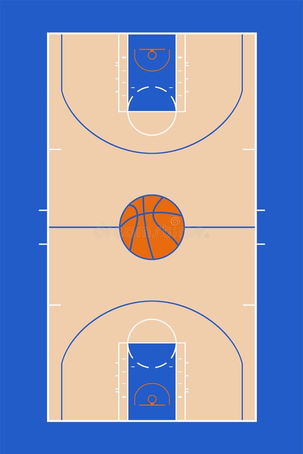 Basketball Court Illustration Stock Vector - Illustration of ...