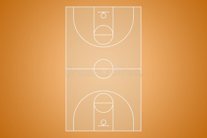 Top View from Above from Basketball Field Line Stock Illustration ...
