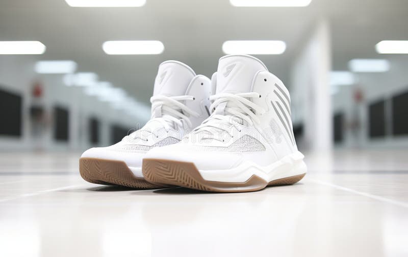 Basketball Court Shoes in Isolation Stock Illustration - Illustration ...