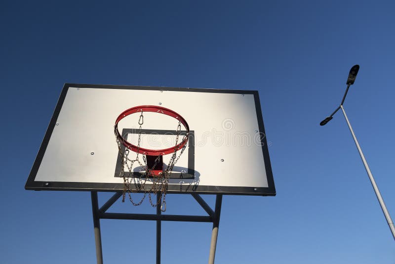 Basketball Court in the Summer Sunset Stock Image - Image of ...