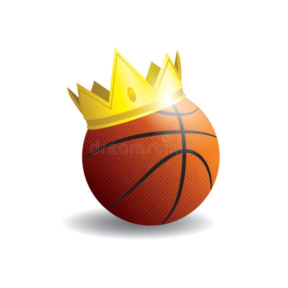 Basketball with Crown. Vector Illustration Decorative Design Stock ...