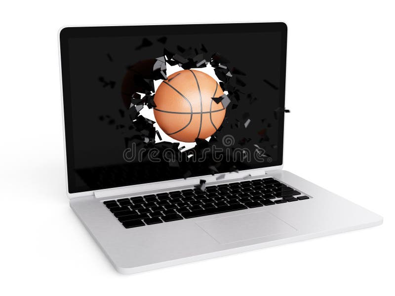 Basketball Destroy Computer Screen Stock Illustrations – 8 Basketball ...