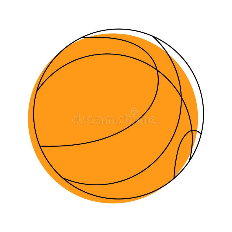 Basketball Drawing on White Background Stock Vector - Illustration of ...