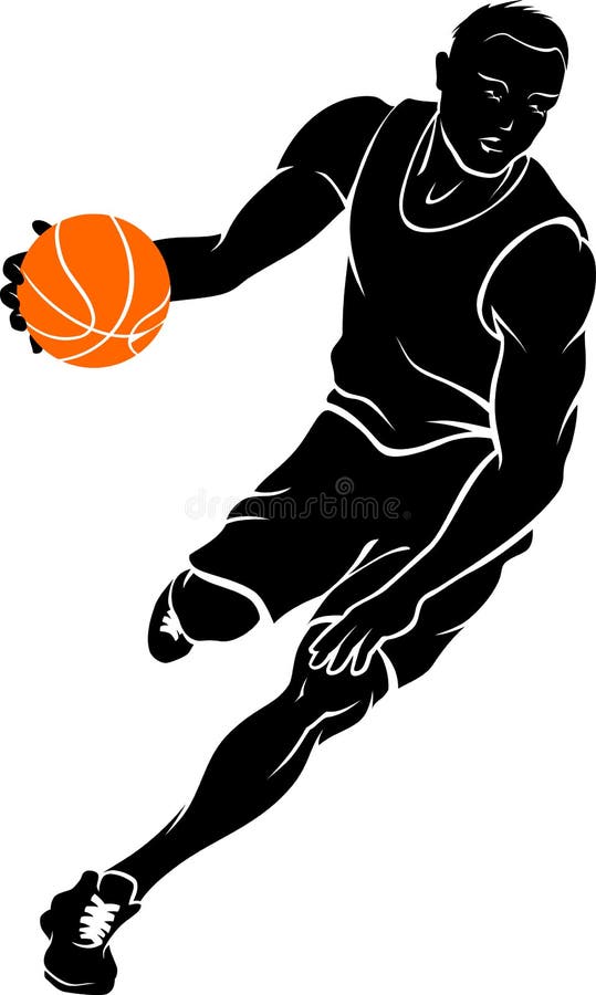 Basketball Dribble Silhouette Stock Vector - Illustration of shadow ...