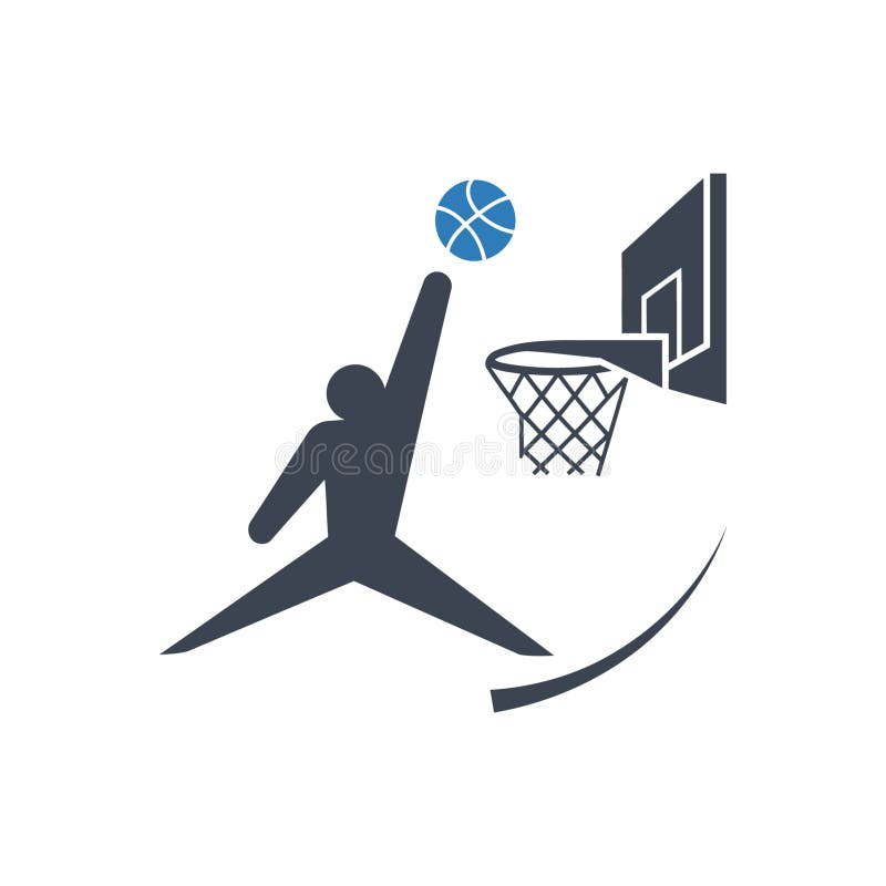 Basketball Dunk Action Icon Stock Illustration - Illustration of slam ...