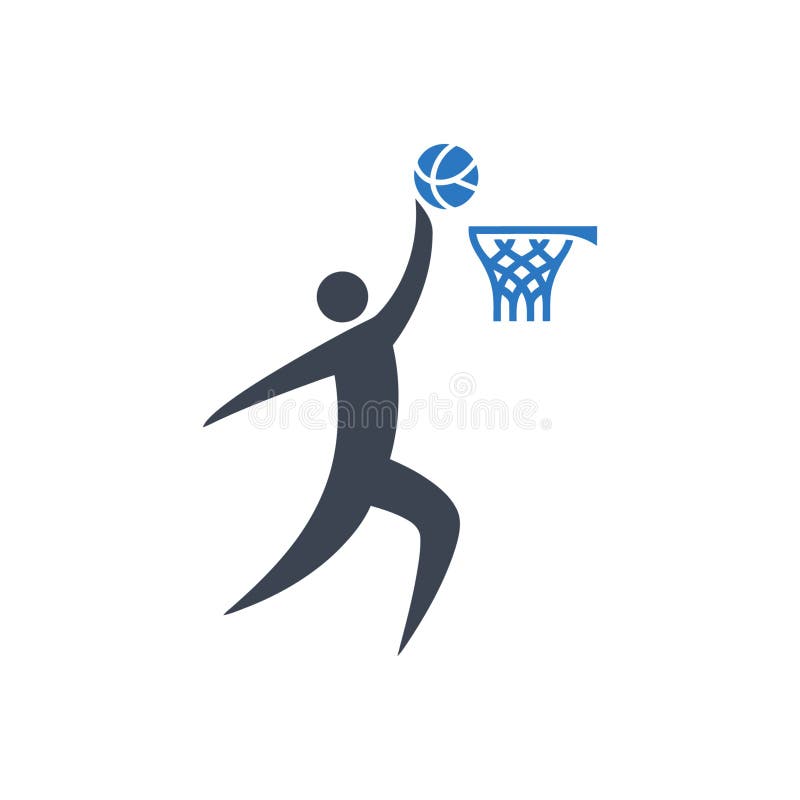 Basketball Dunk Icon stock vector. Illustration of icon - 374474139