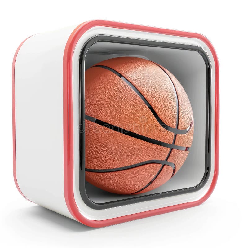 Basketball in Modern Frame, App Icon Design Stock Illustration ...