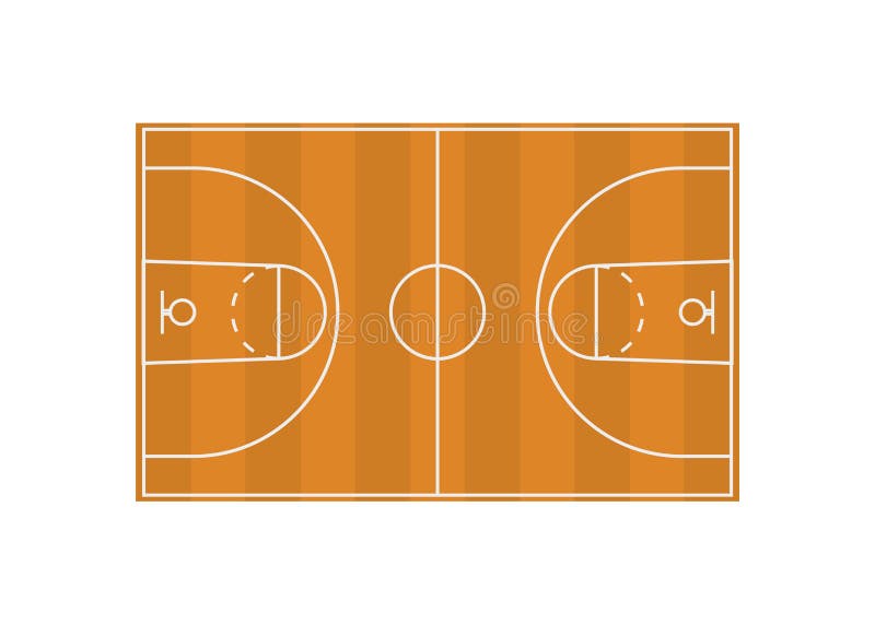 Basketball Field Diagram in Flat Style, Vector Stock Vector ...