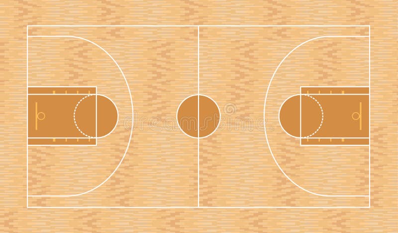 Basketball field, top view stock vector. Illustration of lines - 107484408