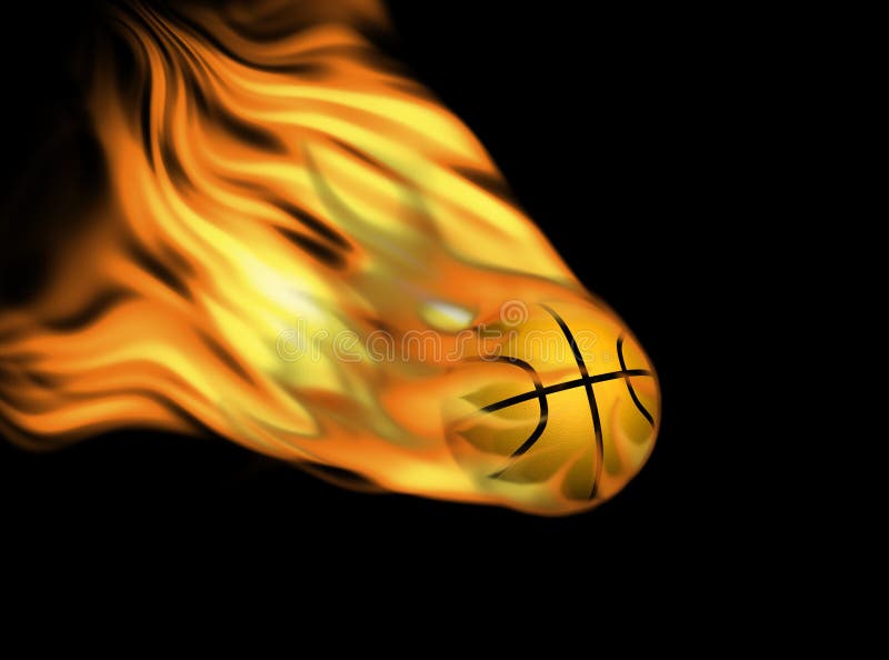 Basketball on fire stock illustration. Illustration of football - 1964073