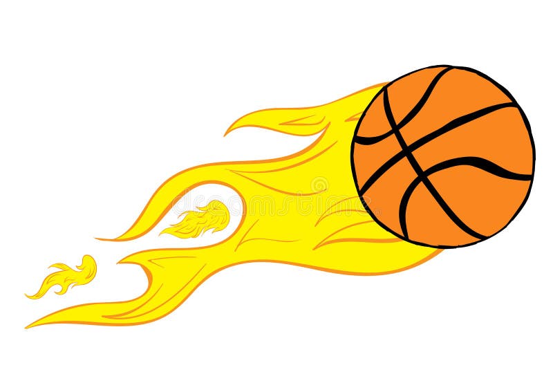 Basketball on fire stock vector. Illustration of conceptual - 62929396