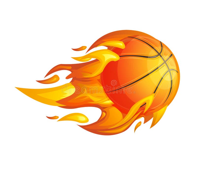 Basketball on Fire - Stock Illustration Stock Vector - Illustration of ...