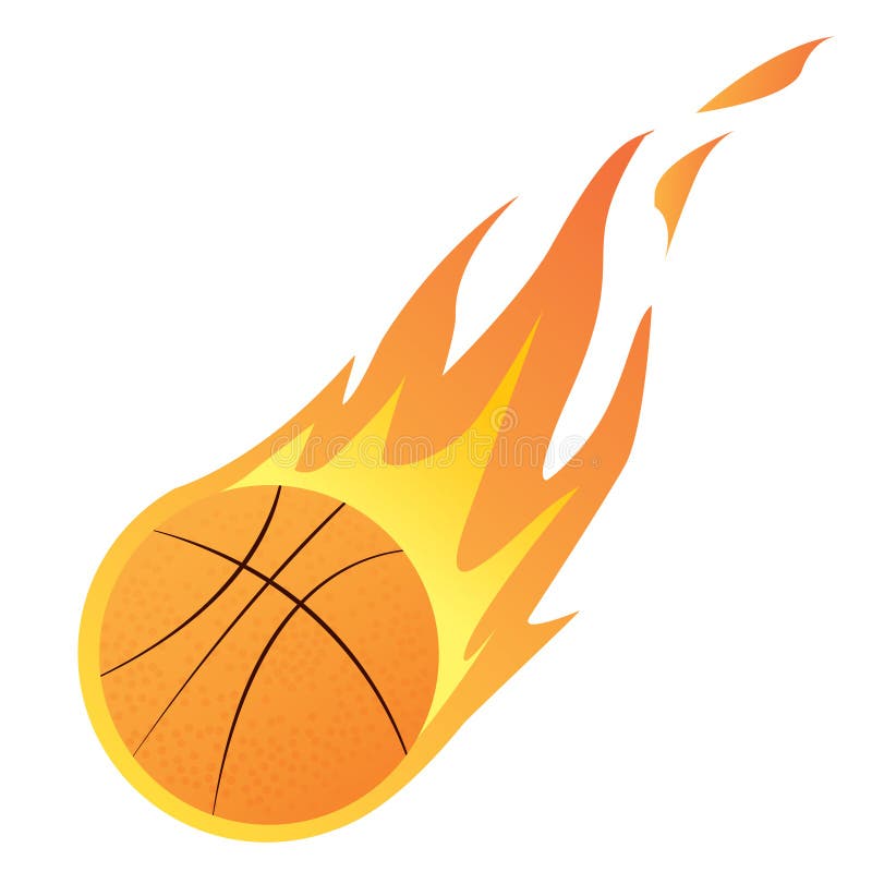 Basketball in Fire stock vector. Illustration of stadium - 52698413