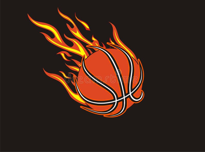 Basketball fireball stock vector. Illustration of ball - 12307979
